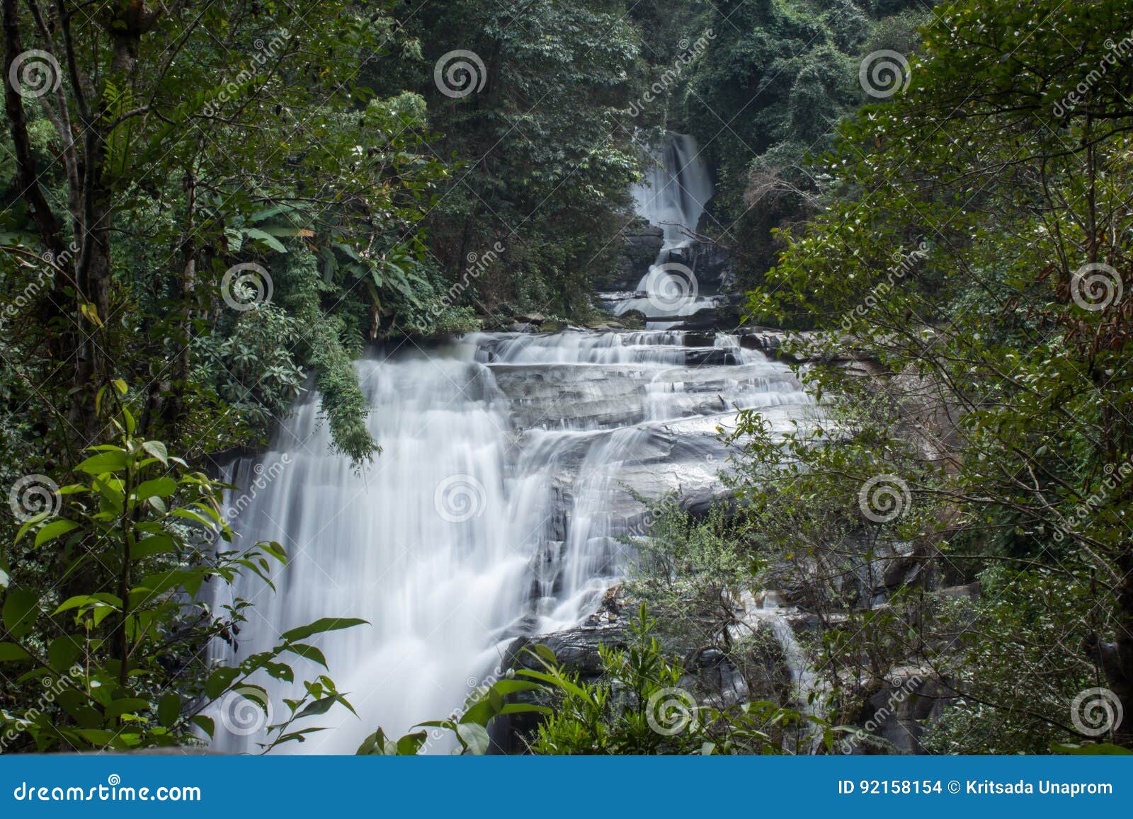 Smooth motion of waterfall stock photo. Image of amazon - 92158154