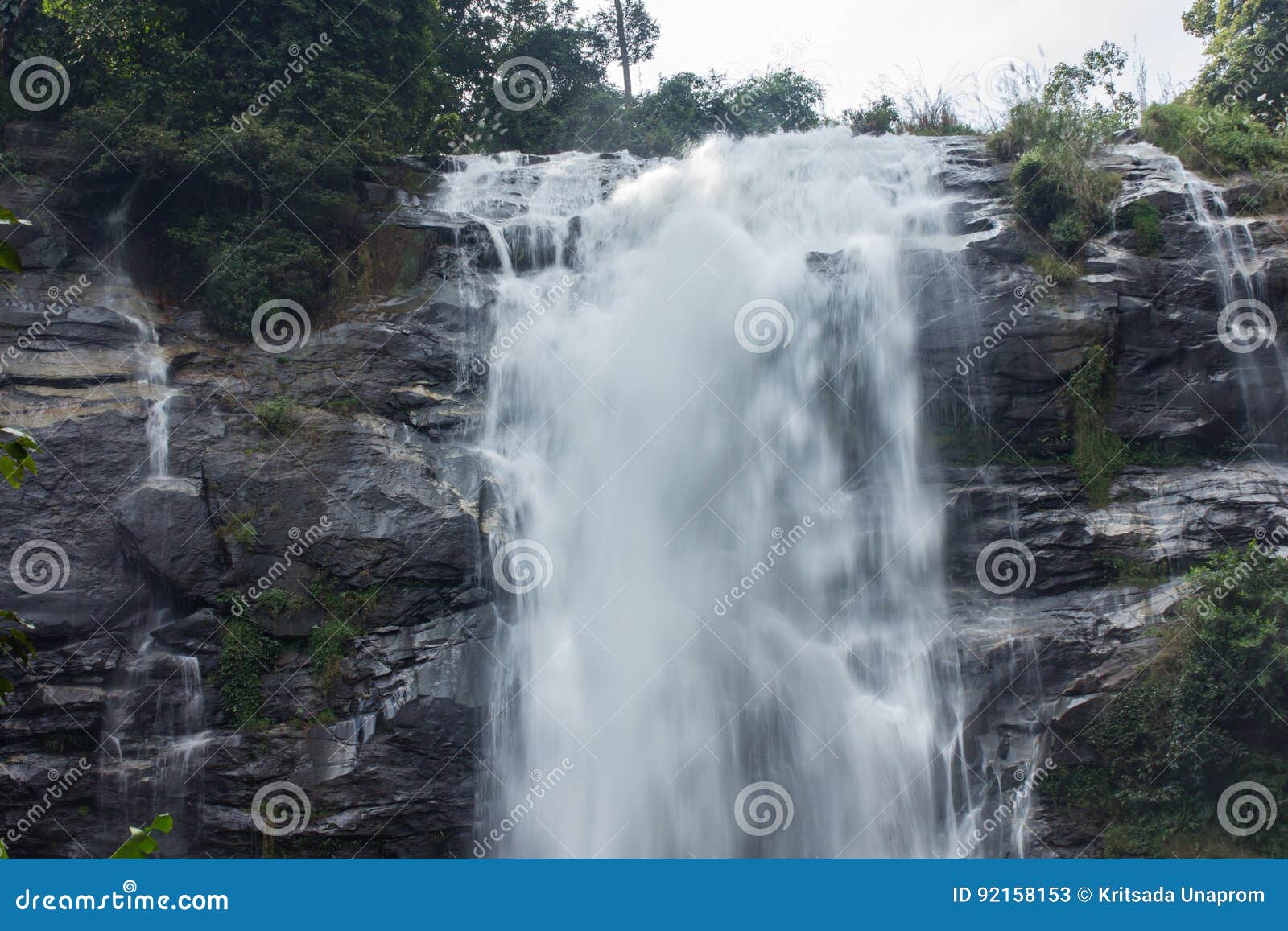 Smooth motion of waterfall stock image. Image of amazon - 92158153