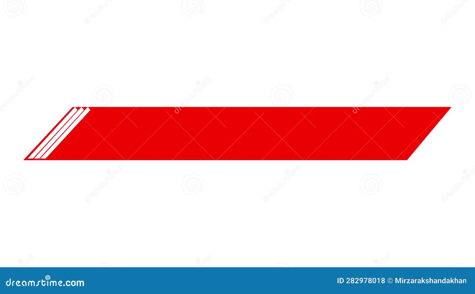 Smooth Movement Animation of the Modern Lower Third in Red Colors and ...