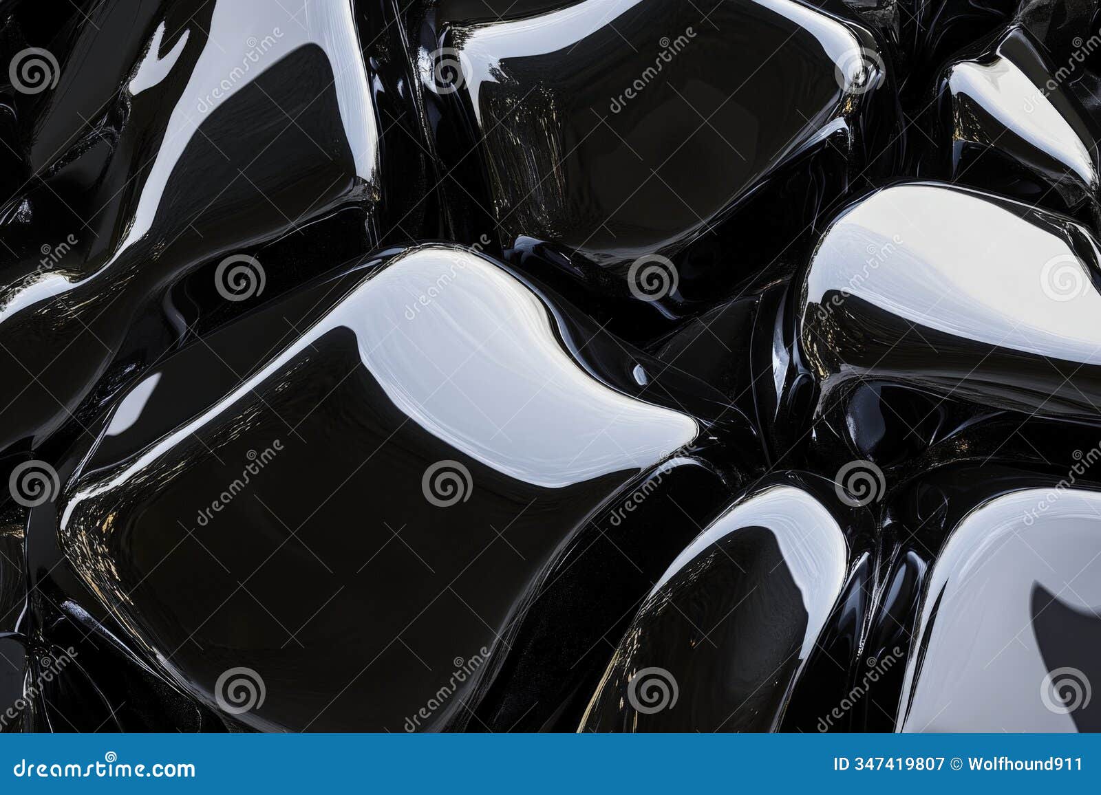 Smooth Obsidian Stone Texture, Jet Black with Sharp Reflections and ...