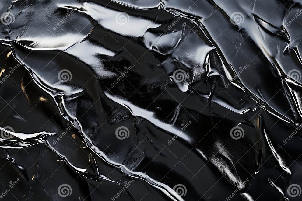 Smooth Obsidian Texture, Deep Black Surface with Glossy Reflections and ...
