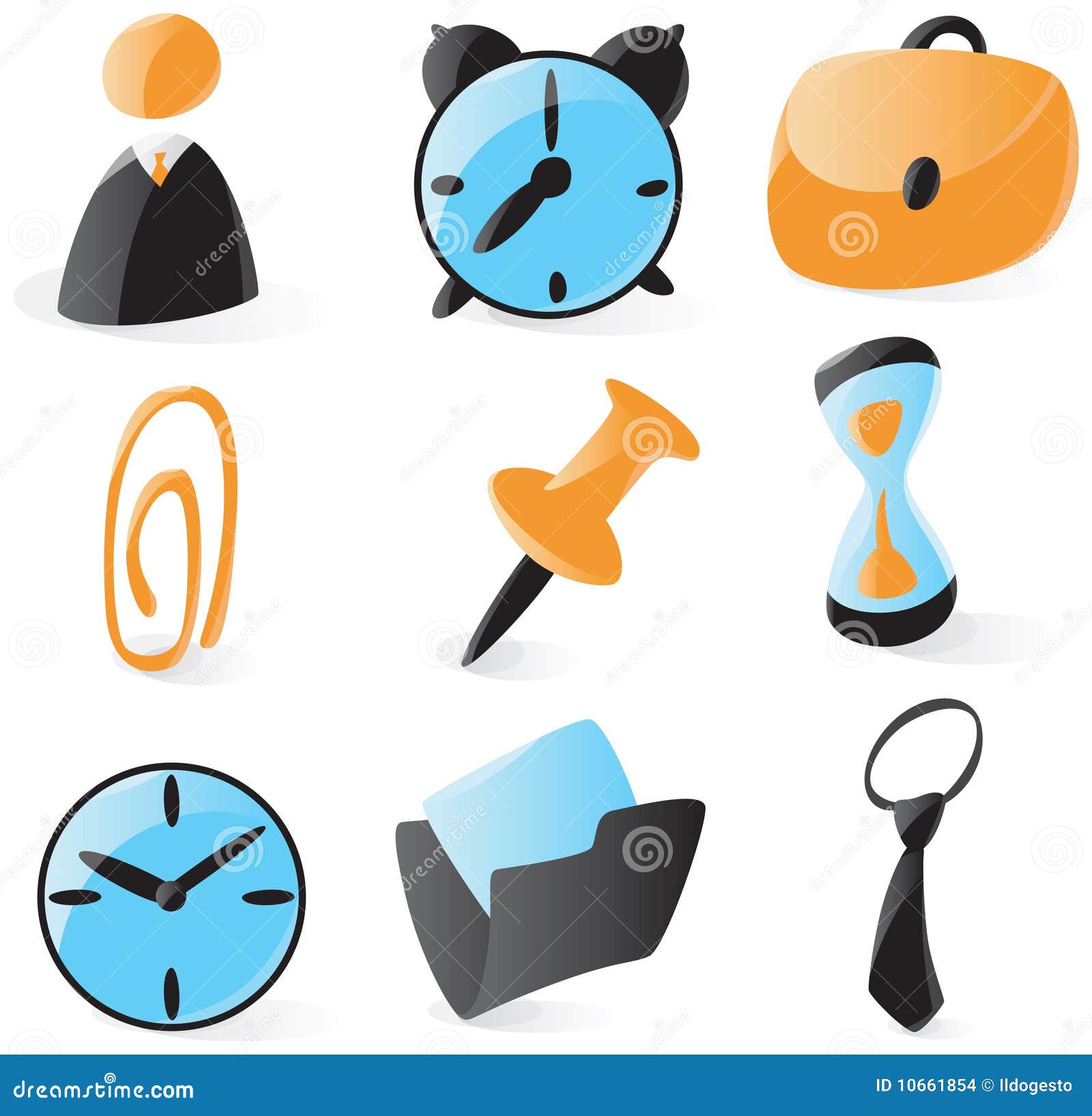 Smooth office icons stock vector. Illustration of sign - 10661854