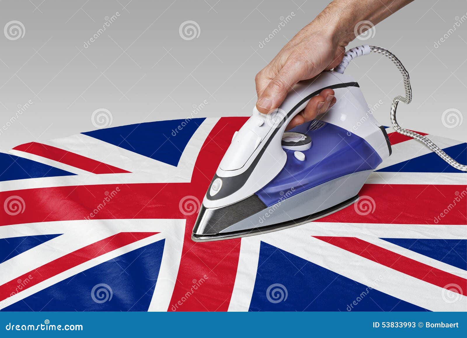Smooth Out the Wrinkles of Flag-Great Britain Stock Image - Image of ...