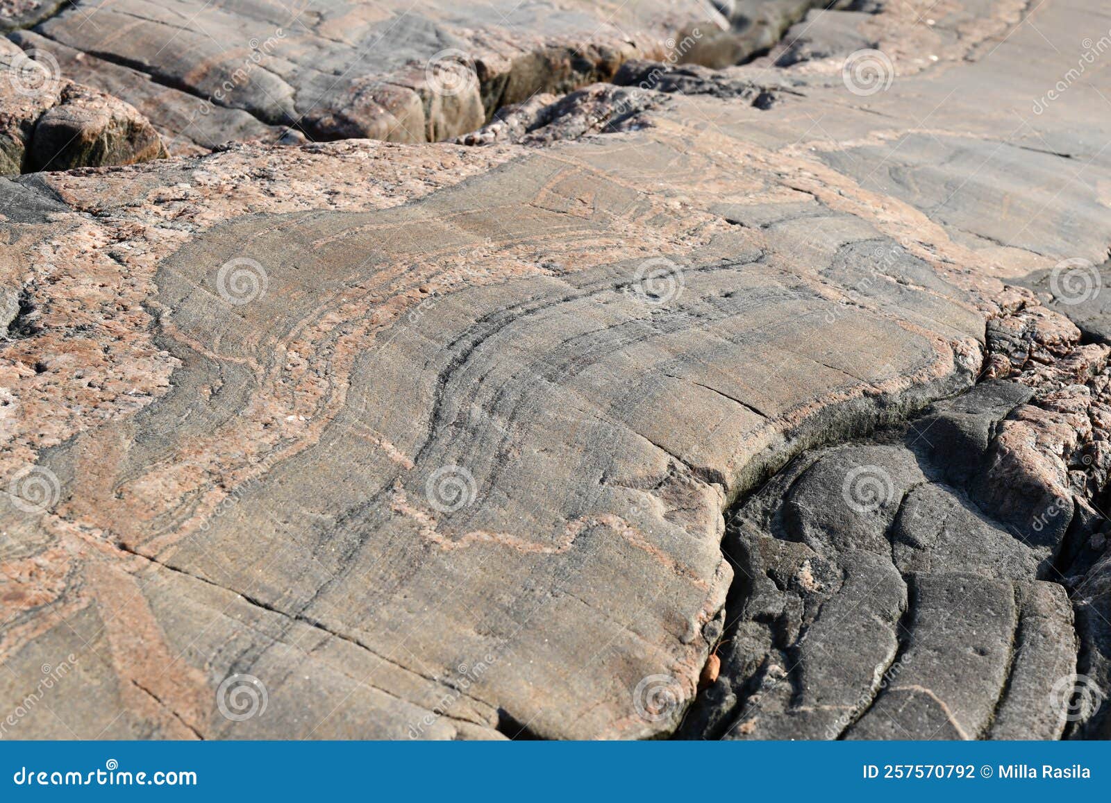 Smooth Outcrop with Pattern Stock Photo - Image of outdoors, geology ...