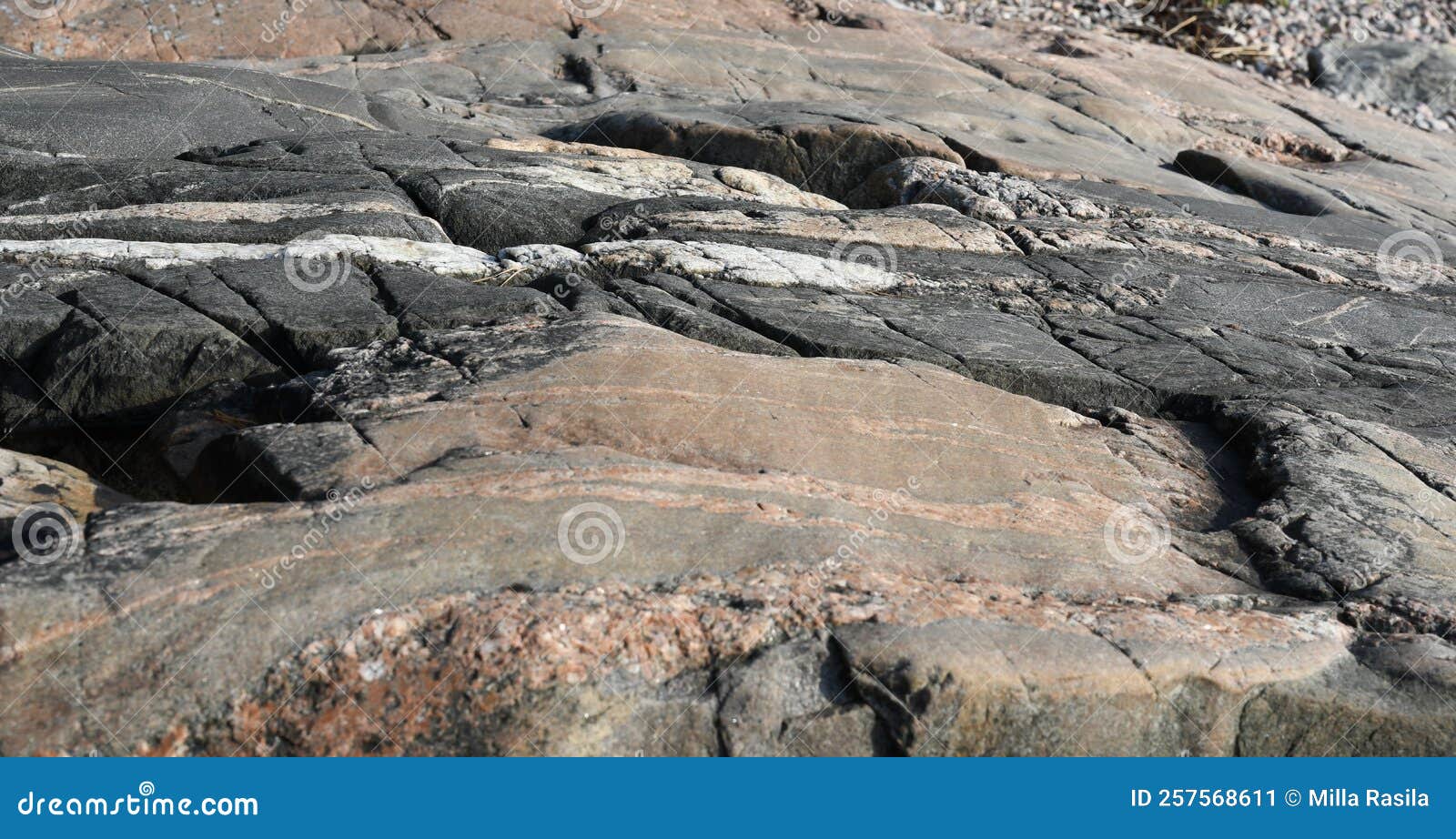 Smooth Outcrop with Pattern Stock Image - Image of terrain, outdoors ...