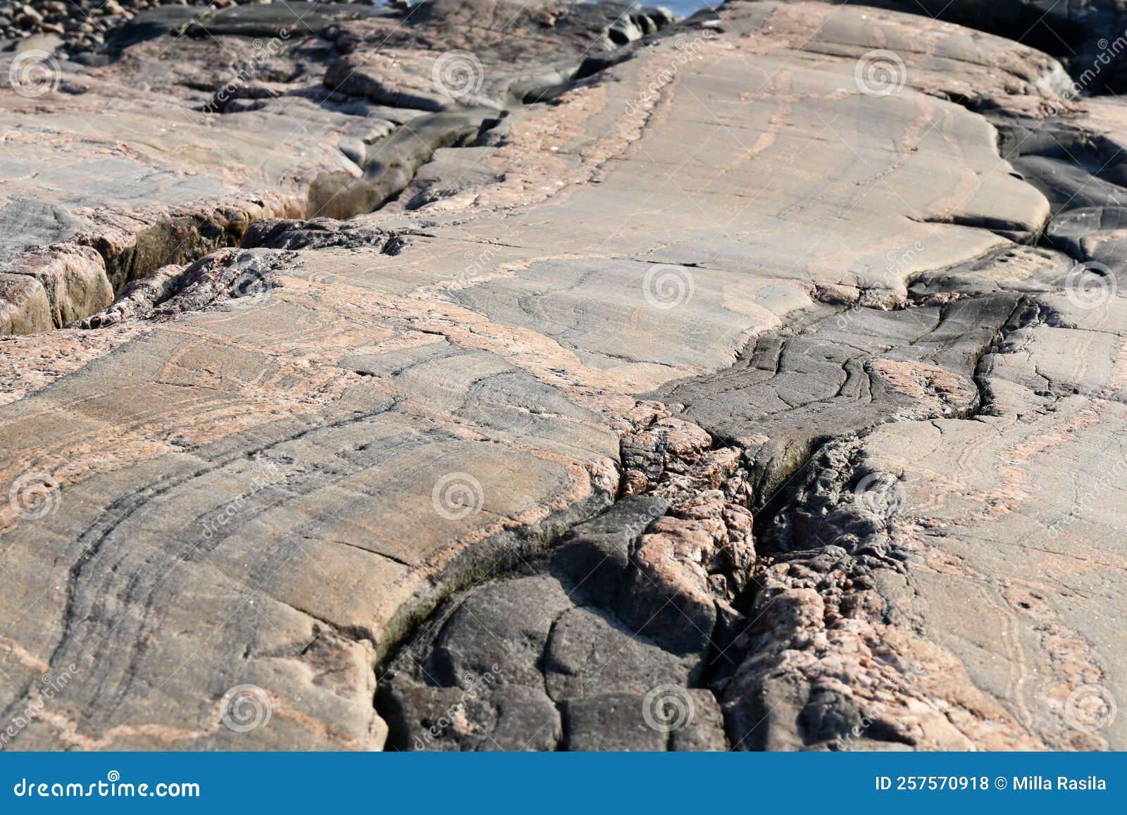 Smooth Outcrop with Pattern Stock Photo - Image of geology, landscape ...