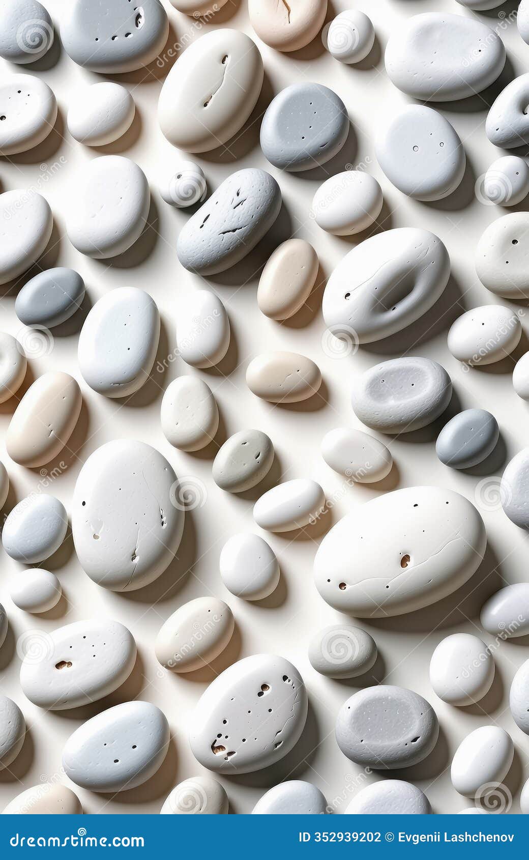 Smooth Pastel-colored Stones Arranged in a Minimalist Pattern on White ...