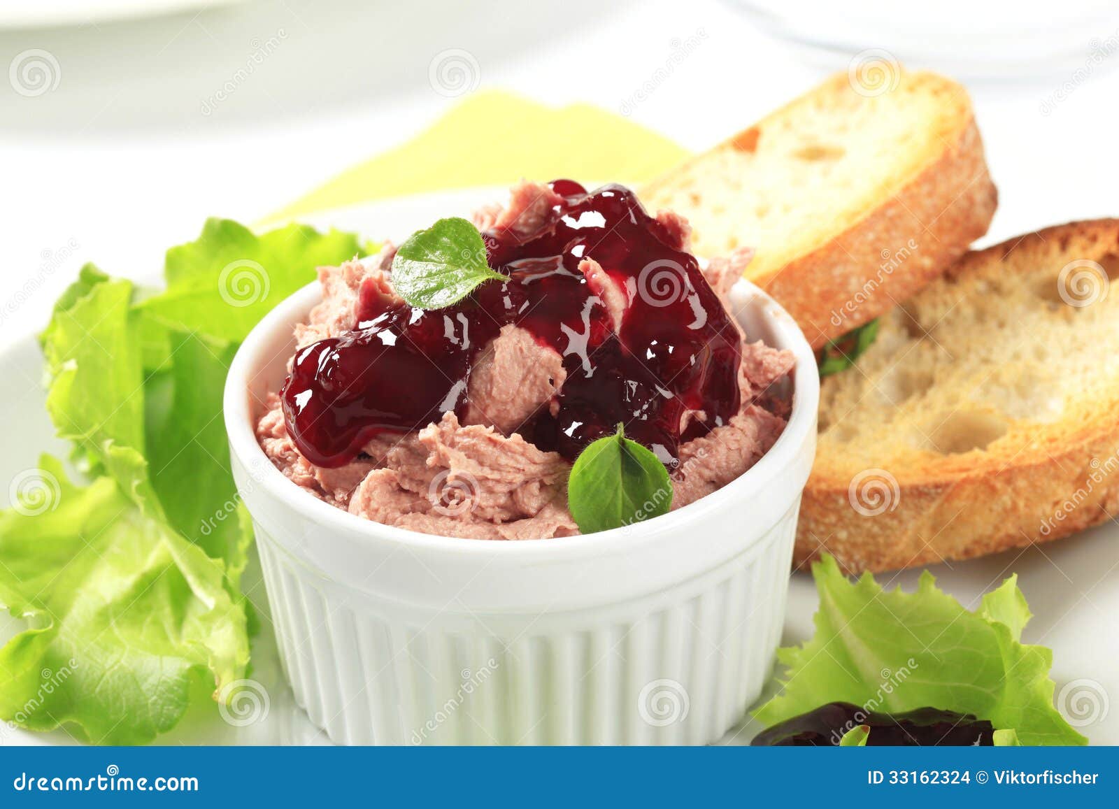 Smooth Pate with Cranberry Sauce Stock Photo - Image of food, duck ...