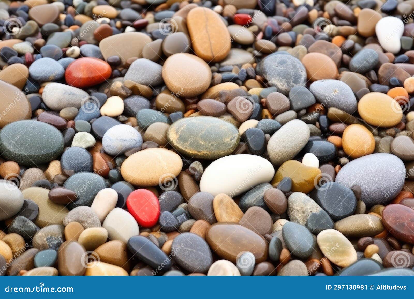 A Smooth Pebble Collection on the Beach Stock Image - Image of stones ...