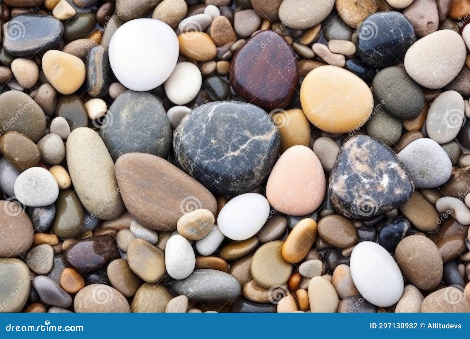 A Smooth Pebble Collection on the Beach Stock Photo - Image of smooth ...