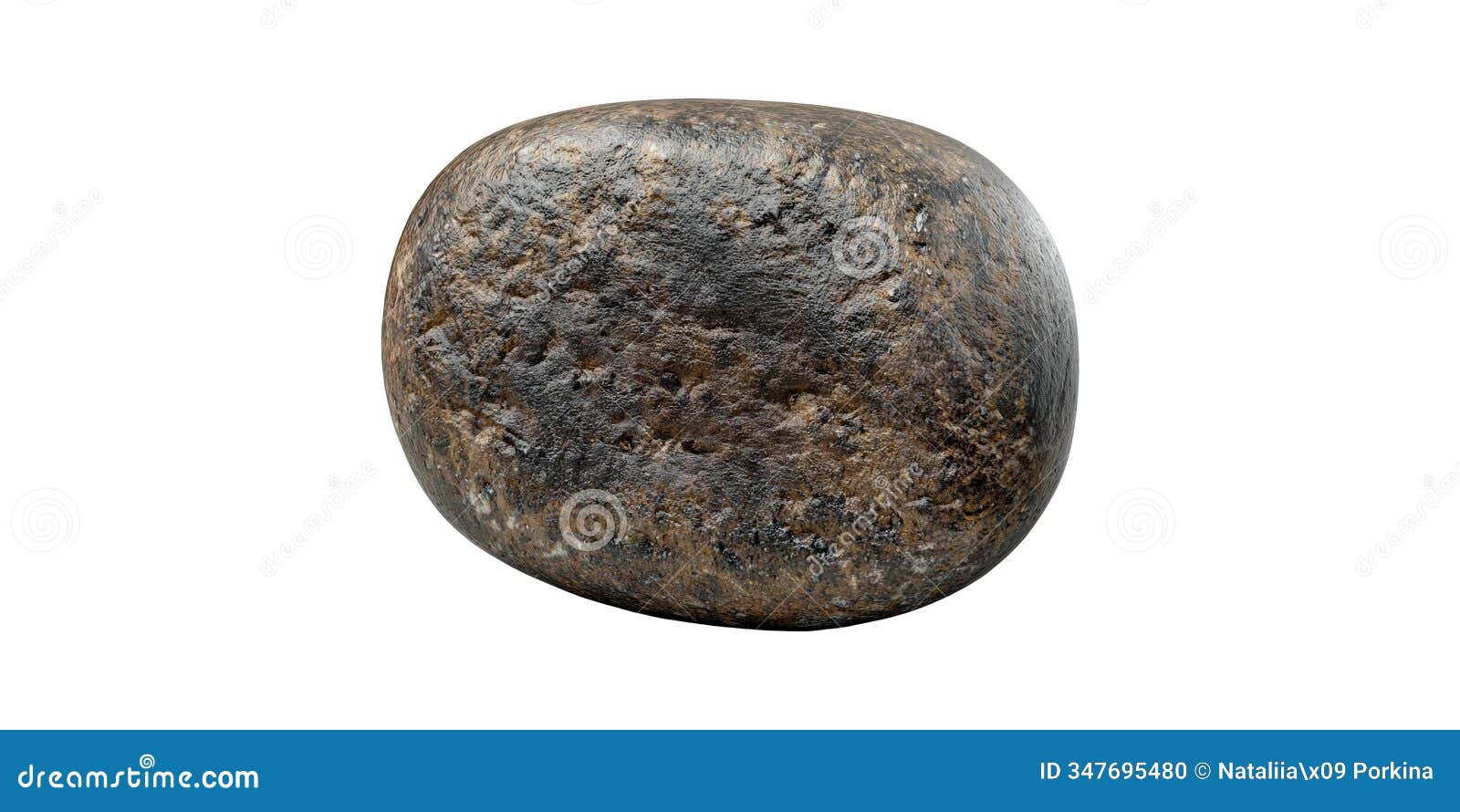 Smooth Pebble with Natural Texture Isolated on Transparent Background ...