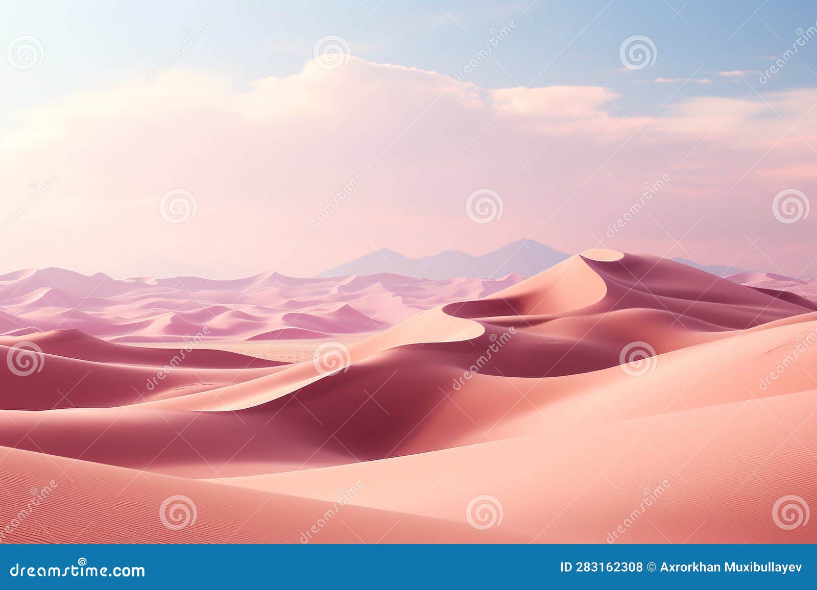 Smooth Pink Desert Background Image Stock Illustration - Illustration ...