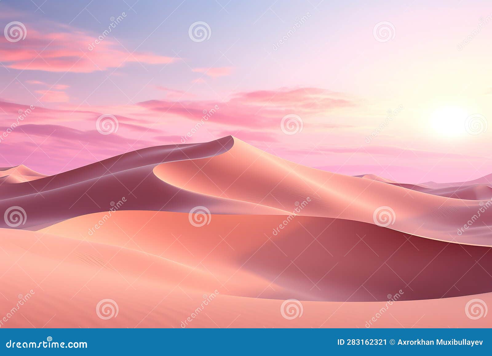Smooth Pink Desert Background Image Stock Illustration - Illustration ...