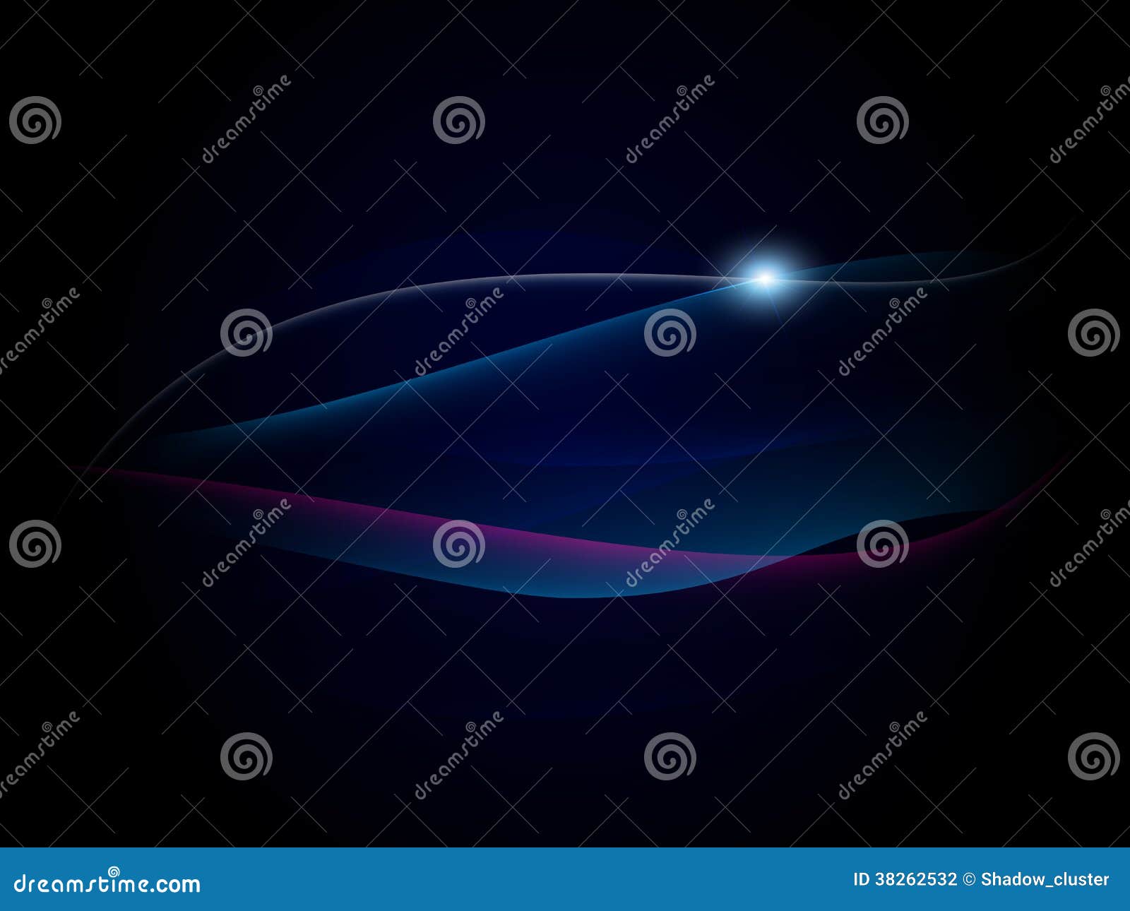 Smooth Plasma Waves Blue stock illustration. Illustration of effect ...