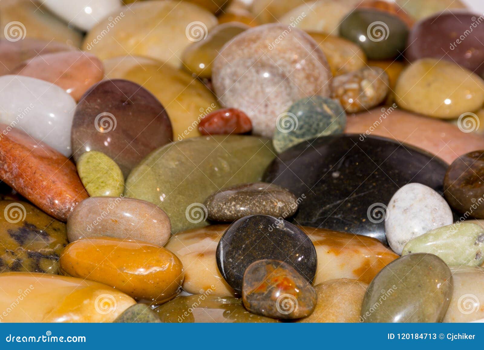 Smooth Polished Rocks Tumbled River Rock Stock Image - Image of ...