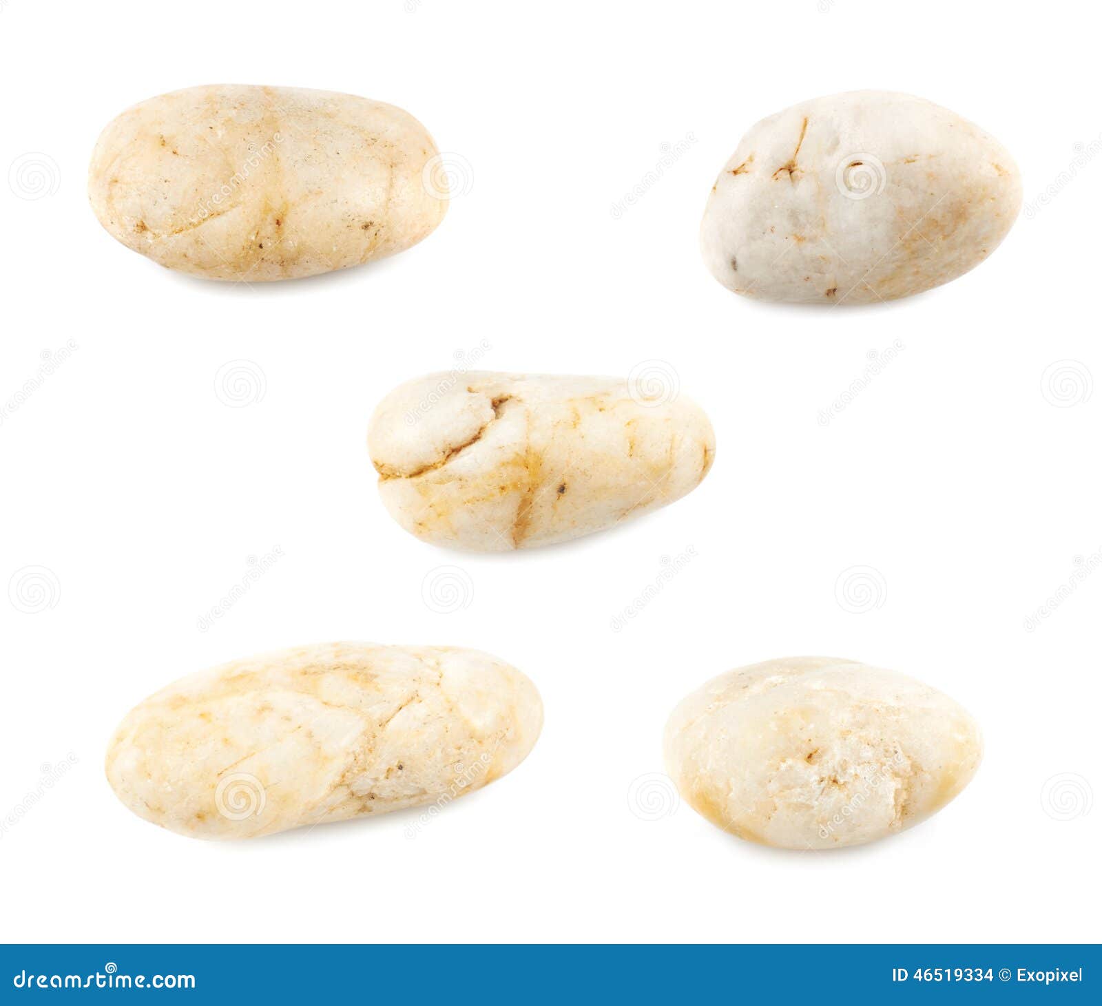 Smooth Polished White Stones Stock Photo - Image of beauty, group: 46519334