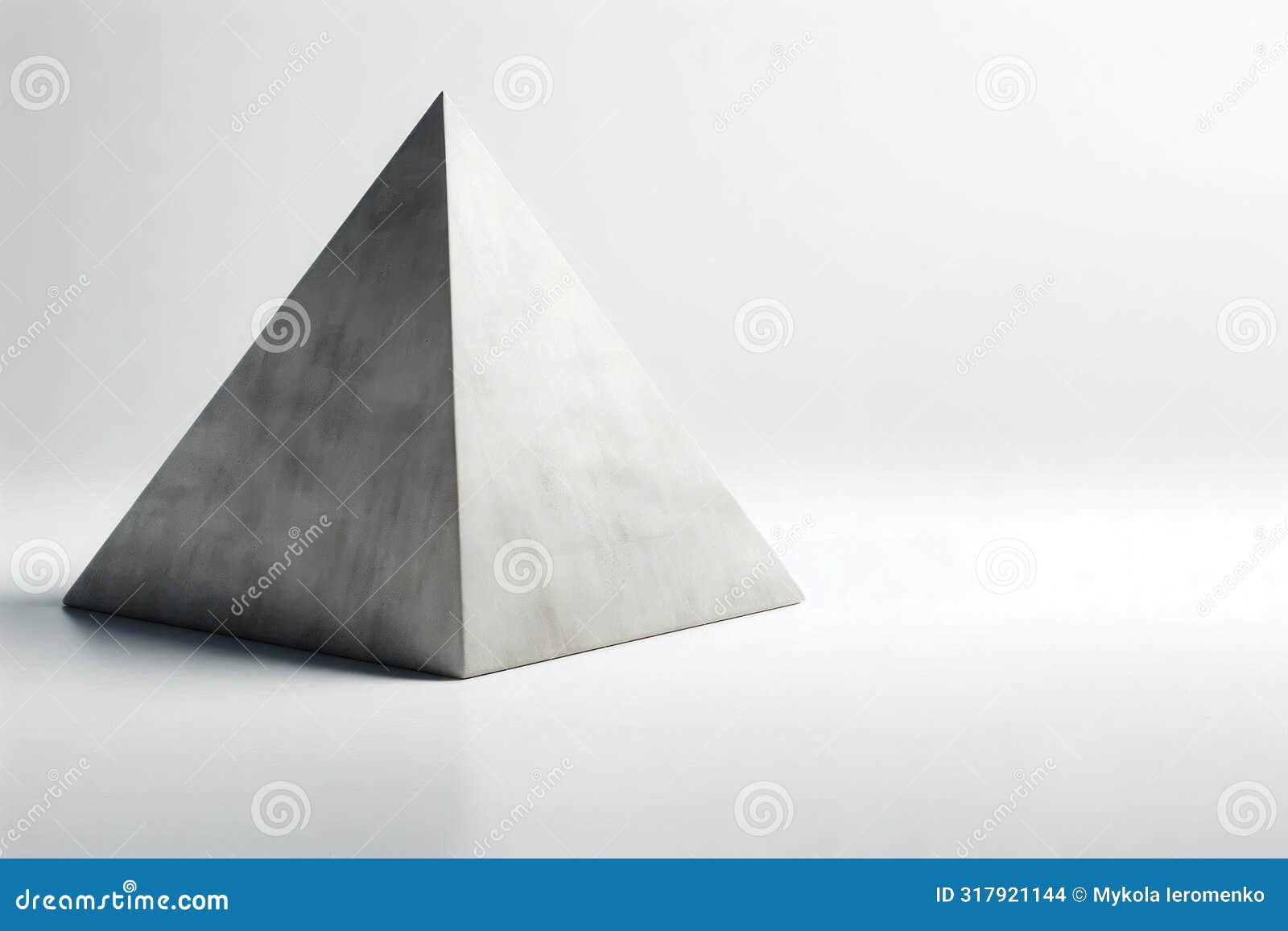 Smooth Pyramid Made of Concrete. Space for Text. Stock Illustration ...