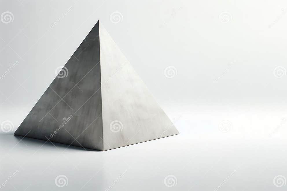 Smooth Pyramid Made of Concrete. Space for Text. Stock Illustration ...