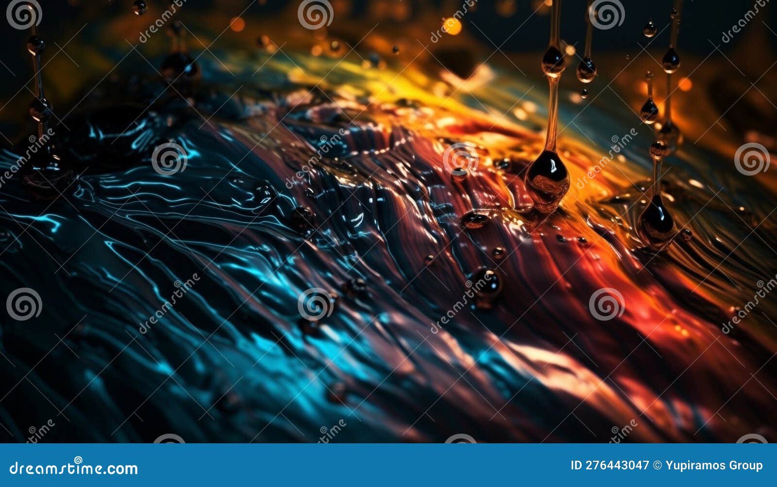 Smooth Raindrop Falling, Rippled Wave Pattern Beauty Generated by AI ...