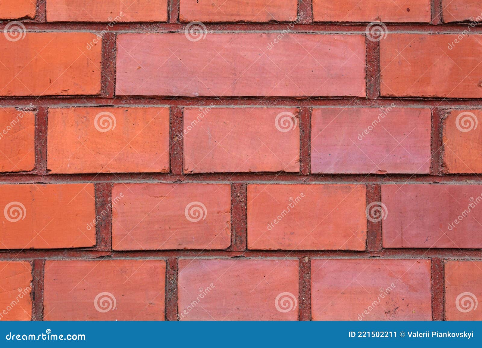 Smooth Red Brick, Brick Background In Close-up, Brickwork Stock Image ...
