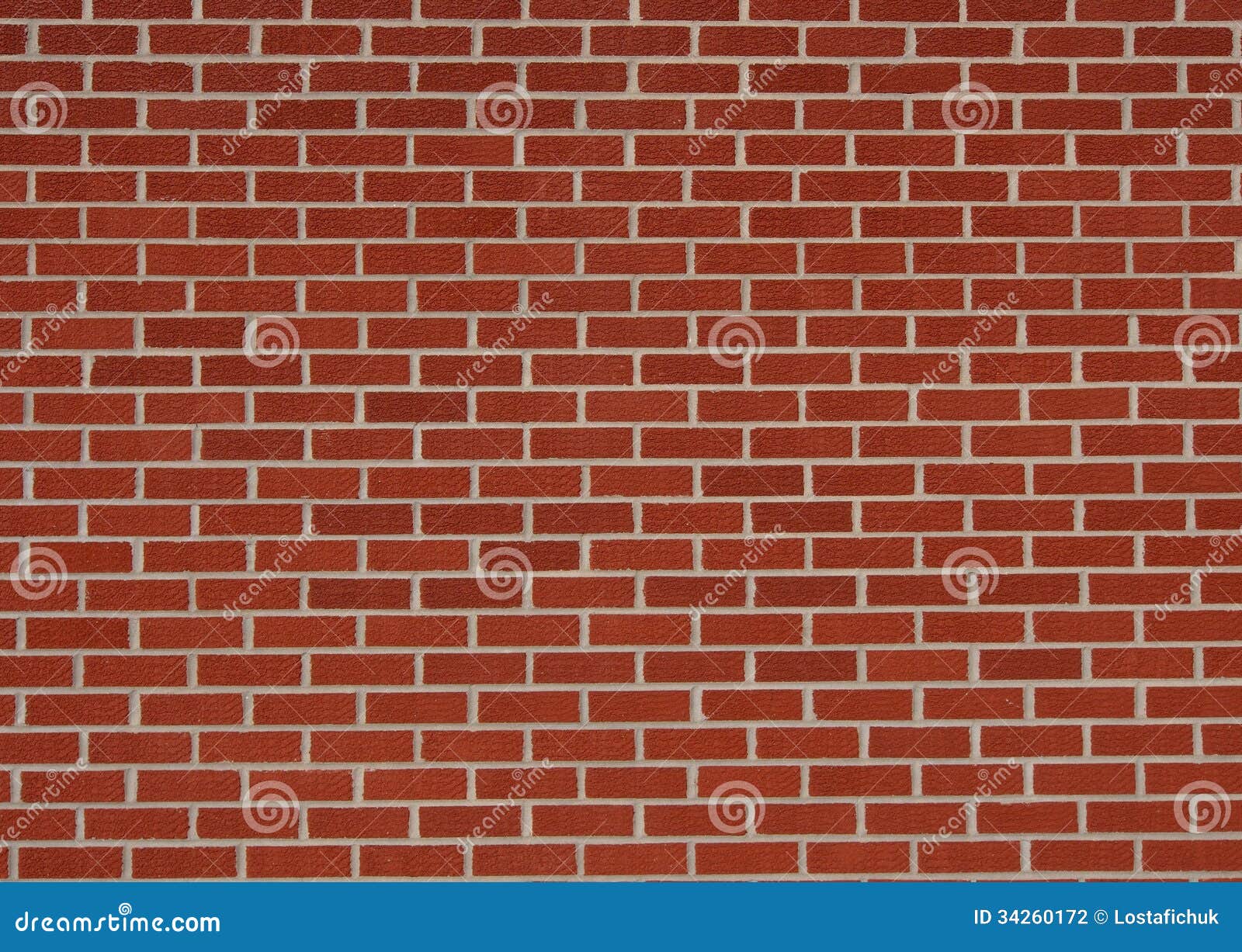 Smooth Red Brick Wall stock photo. Image of wall, mortar - 34260172