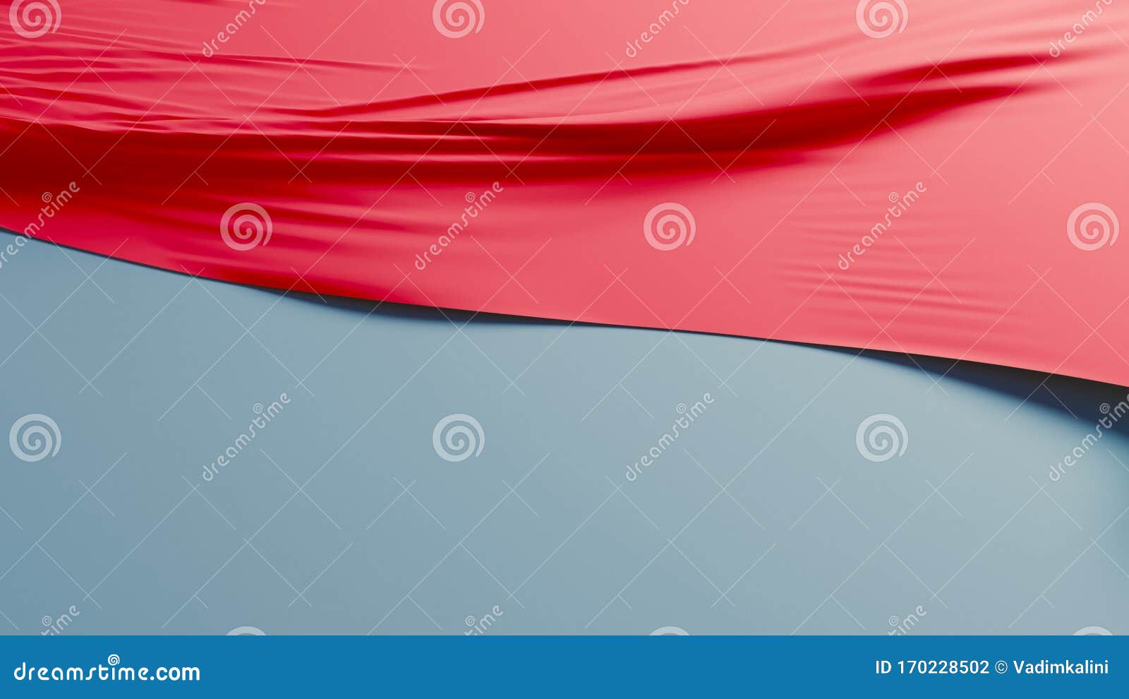 Smooth Red Fabric Pulled To the Side. Stock Photo - Image of separates ...