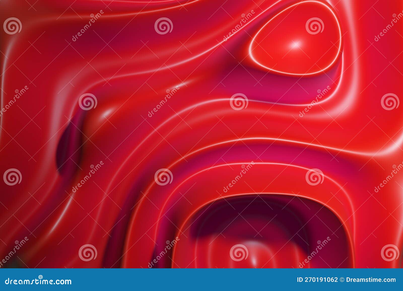 Smooth Red Liquid Waves. Fluid Curve Shape. Abstract Background Stock ...