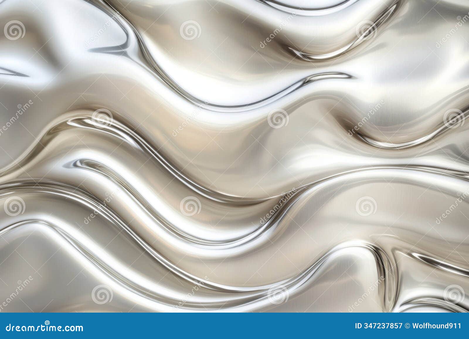 A Smooth, Reflective Silver Metal Background With Soft Distortions And ...