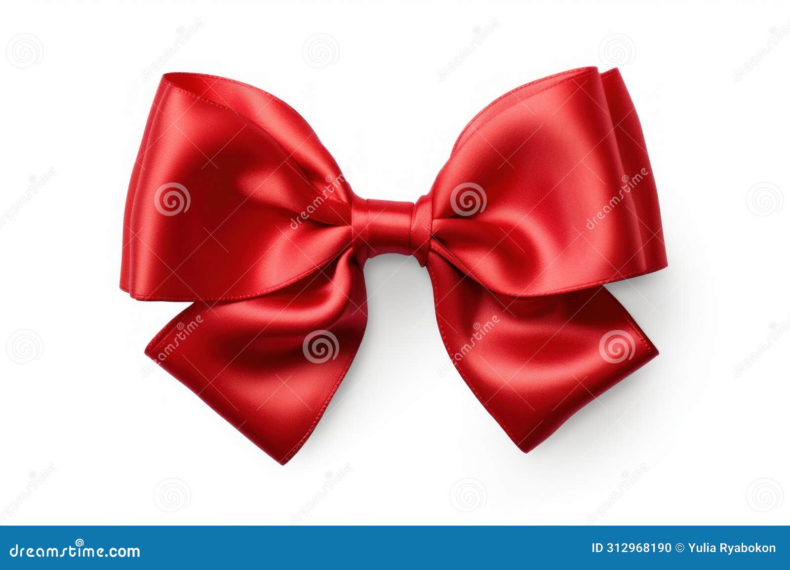Smooth Ribbon Red Bow Satin. Generate Ai Stock Photo - Image of color ...