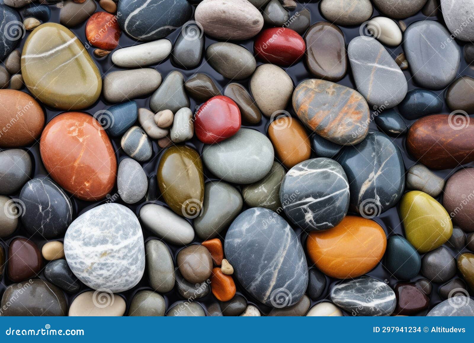 Smooth River Stones Close-up Stock Photo - Image of pebbles, background ...