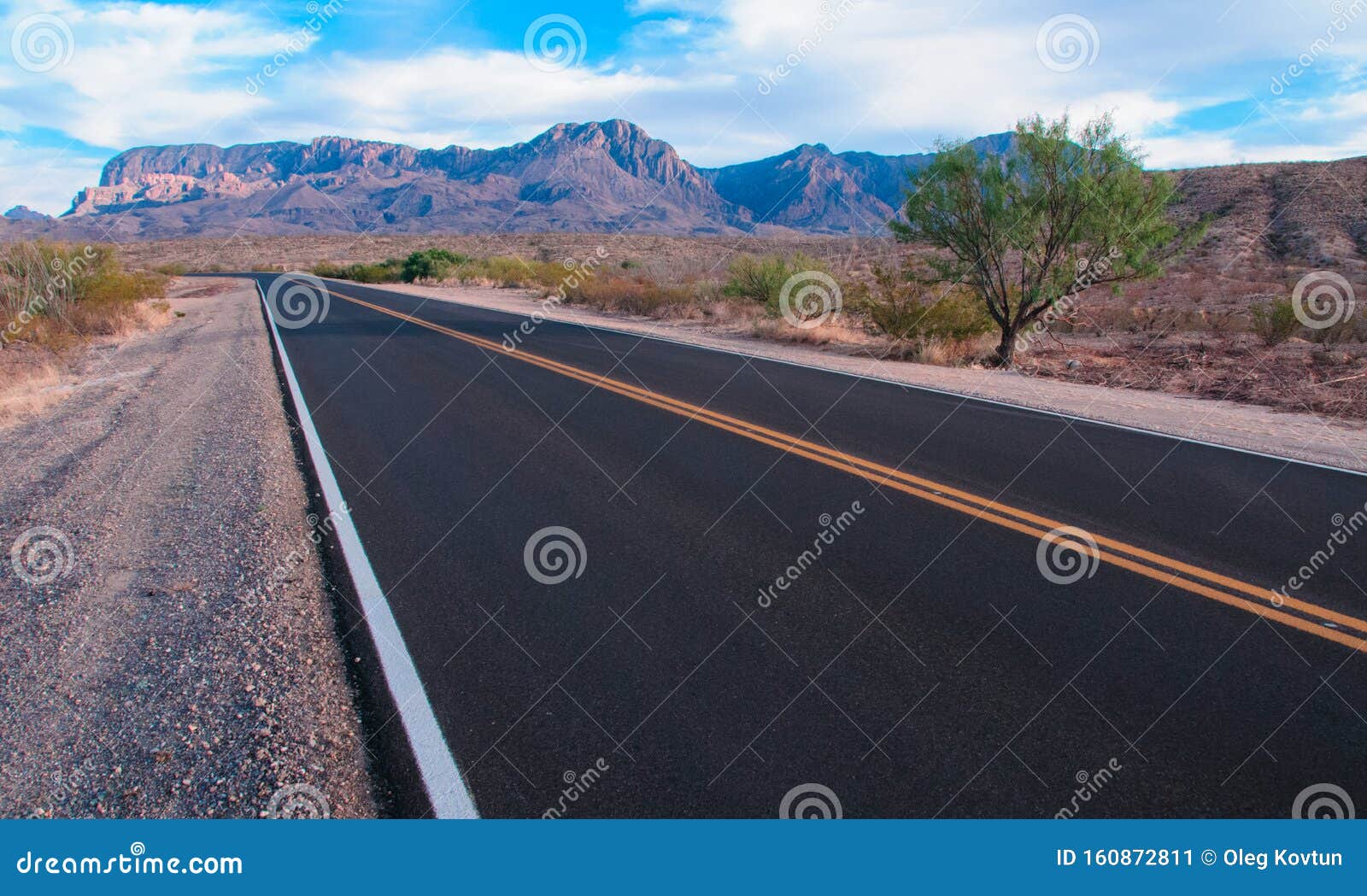 Smooth Road in Stone Desert in Texas Stock Image - Image of national ...