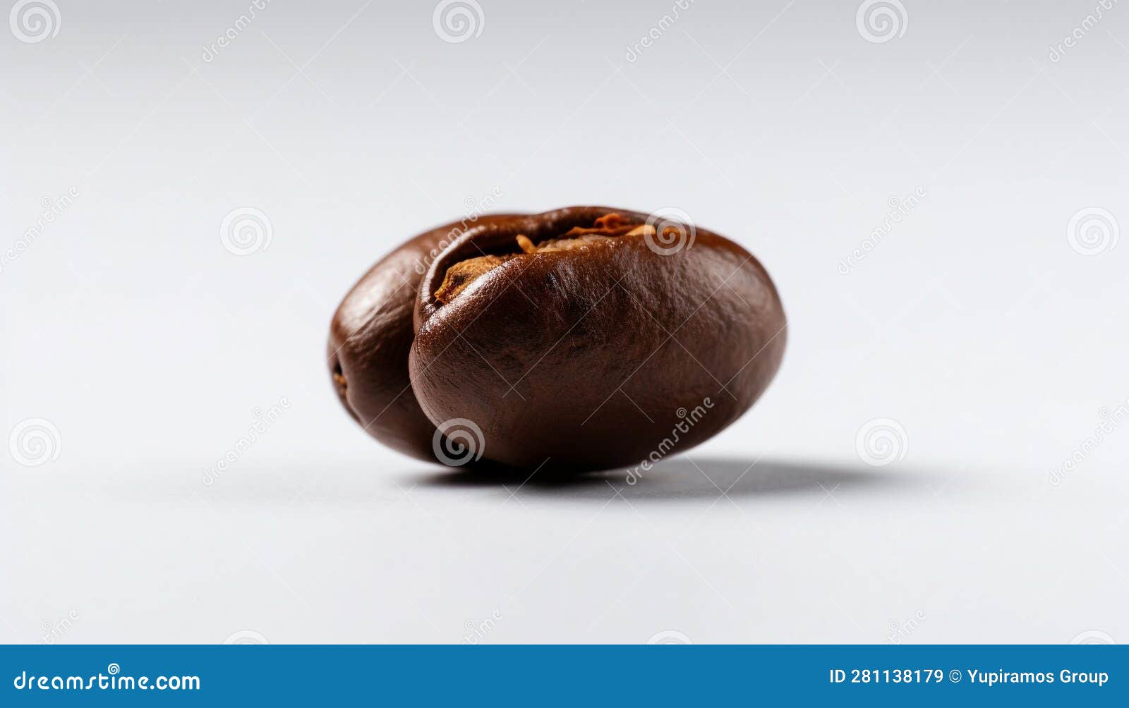 Smooth Roasted Coffee Bean, Single Object in Studio Shot Generated by AI Stock Illustration ...