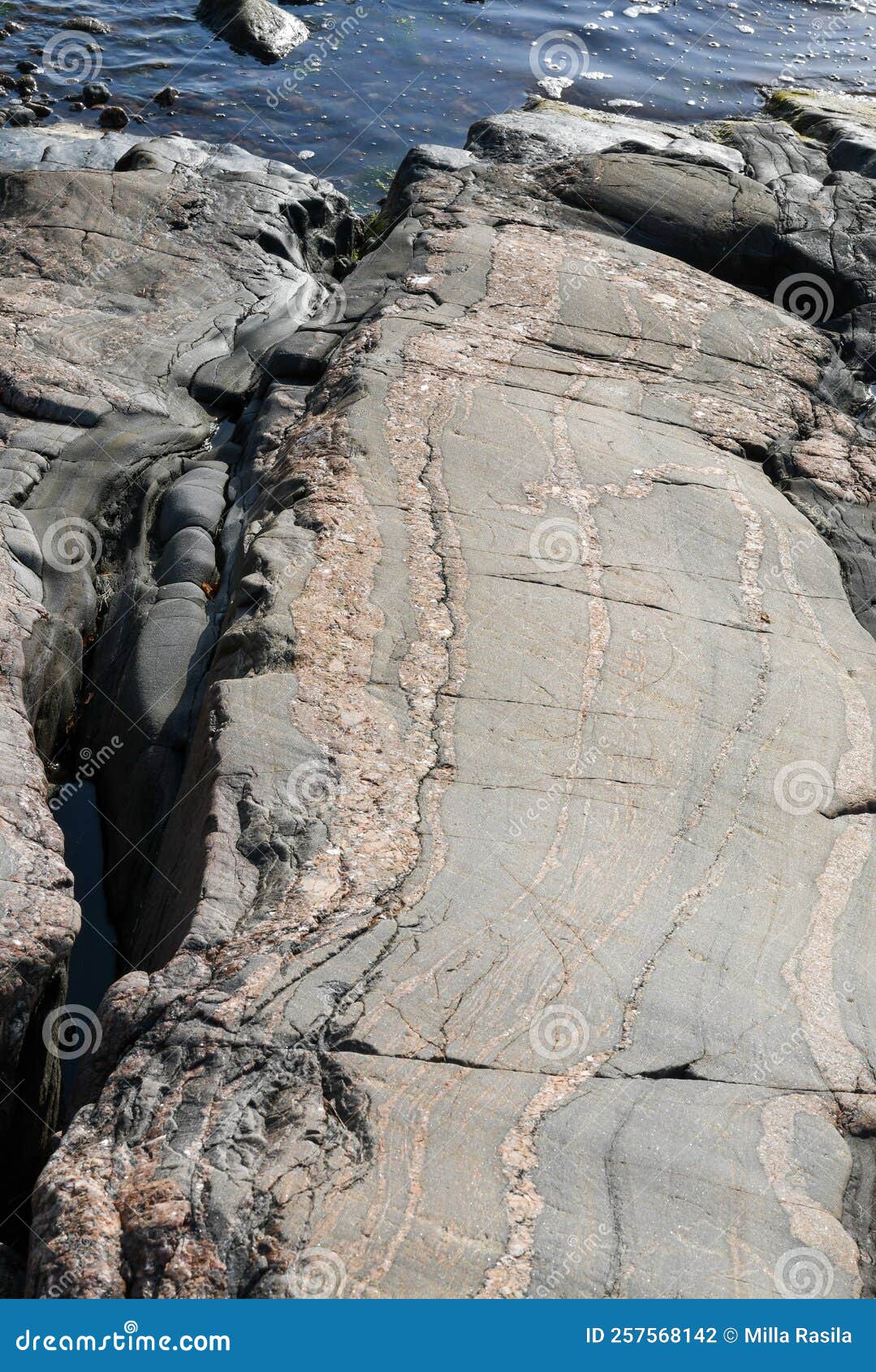 Smooth Outcrop with Pattern Stock Photo - Image of geology, close ...