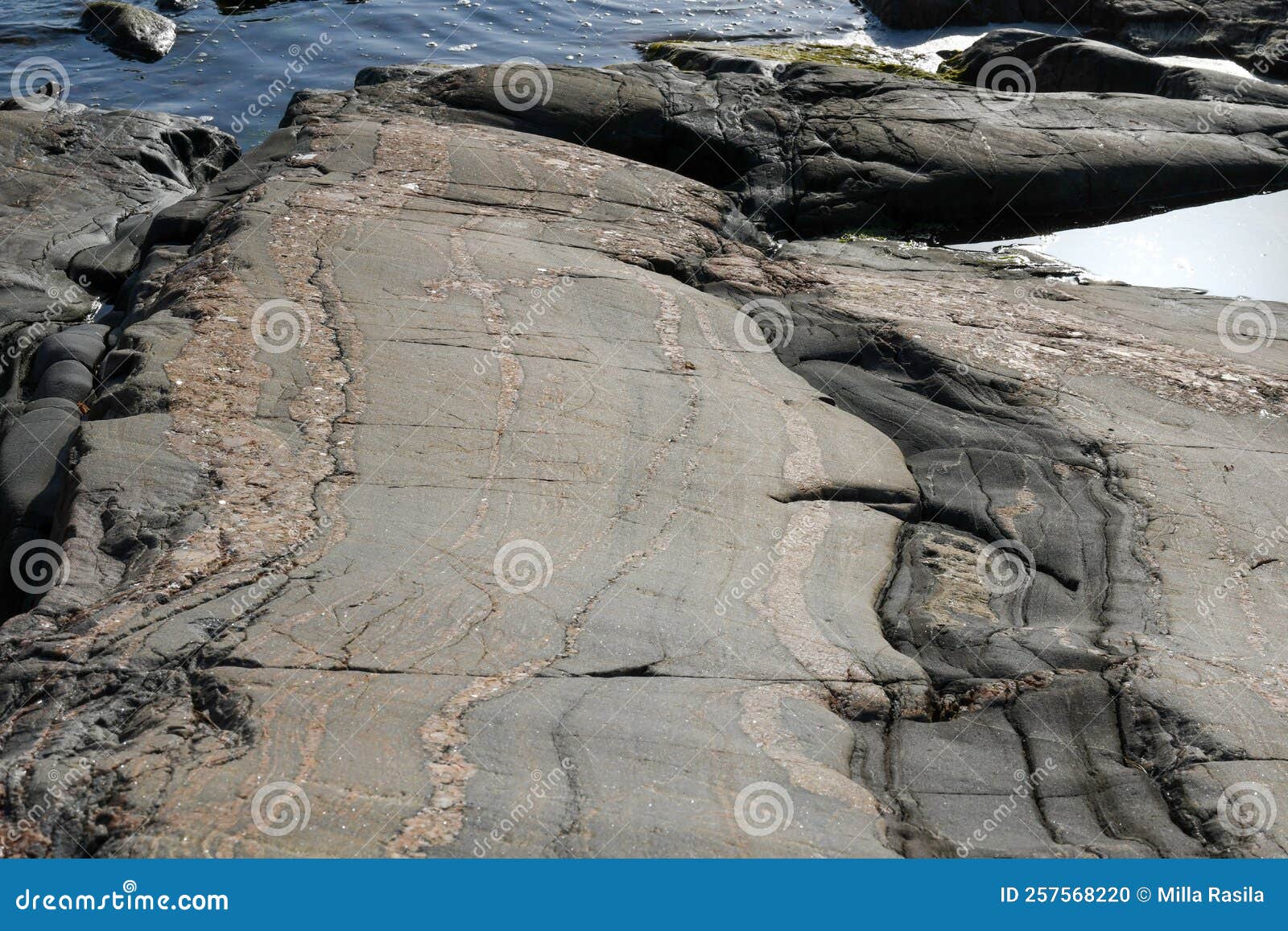 Smooth Outcrop with Pattern Stock Photo - Image of rock, landscape ...