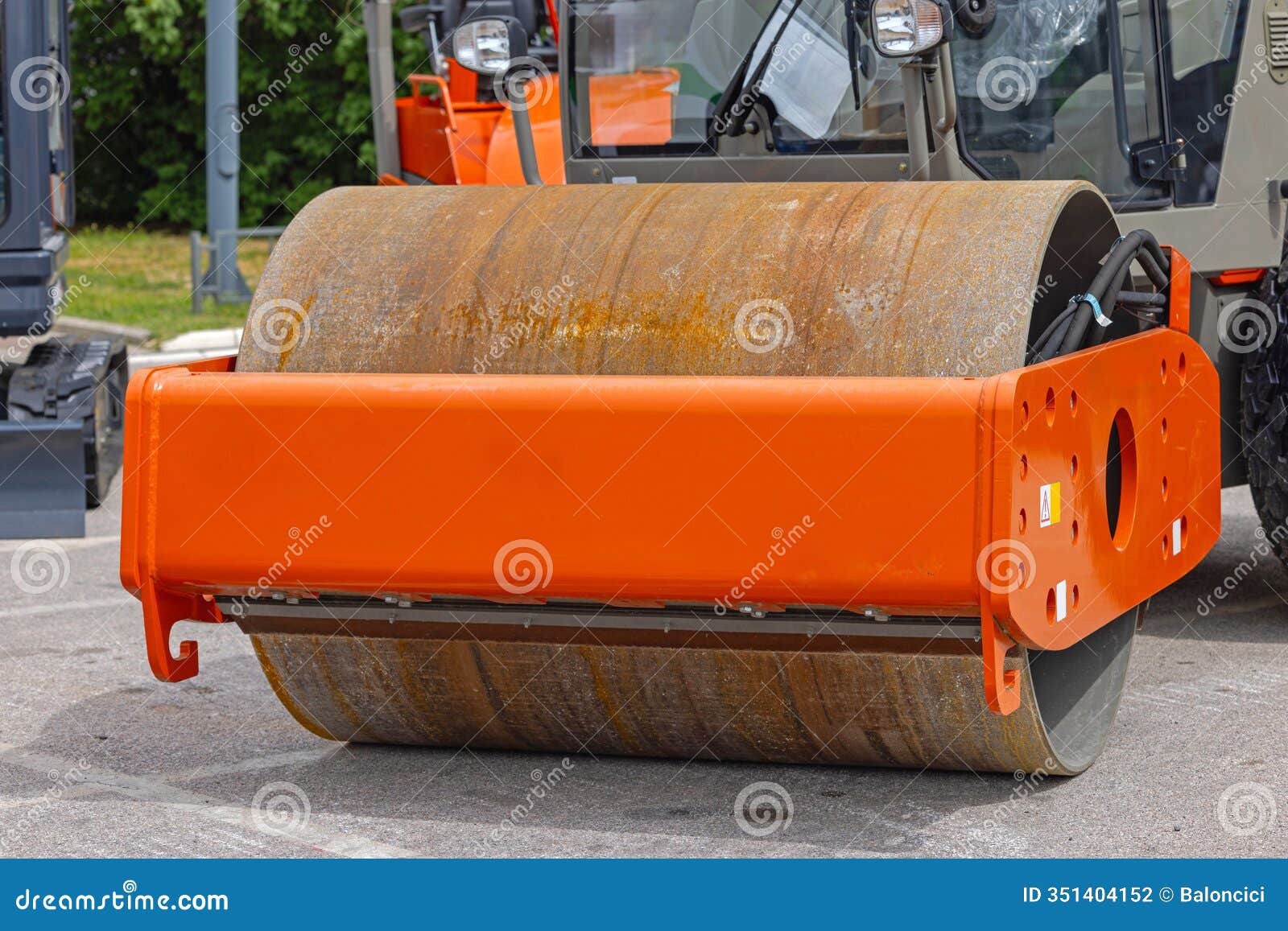Compactor At Road Compaction Works Royalty-Free Stock Photo ...