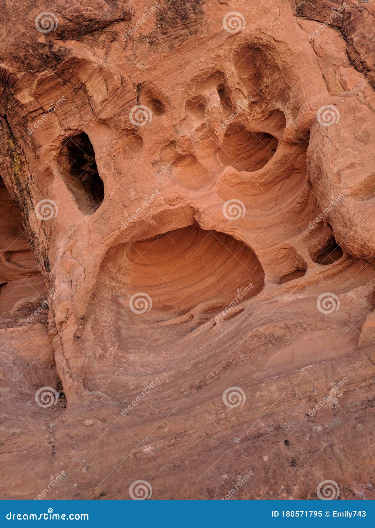 Smooth Rounded Texture Reddish Brown Sandstone Stock Image - Image of ...