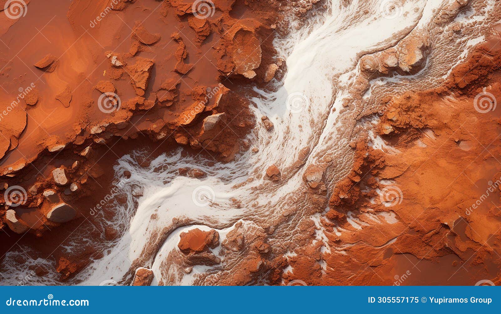 Smooth Sandstone Cliffs Flow with Wet, Rough, Flowing Water Generated ...