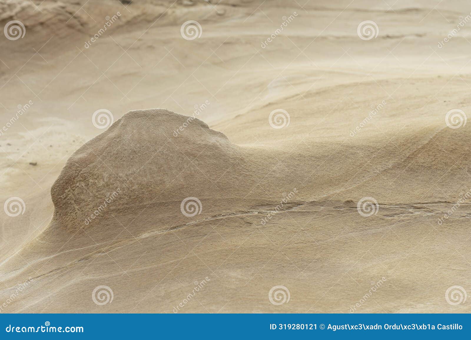 Smooth Sandstone Surface with Gentle Erosion Patterns Stock Image ...