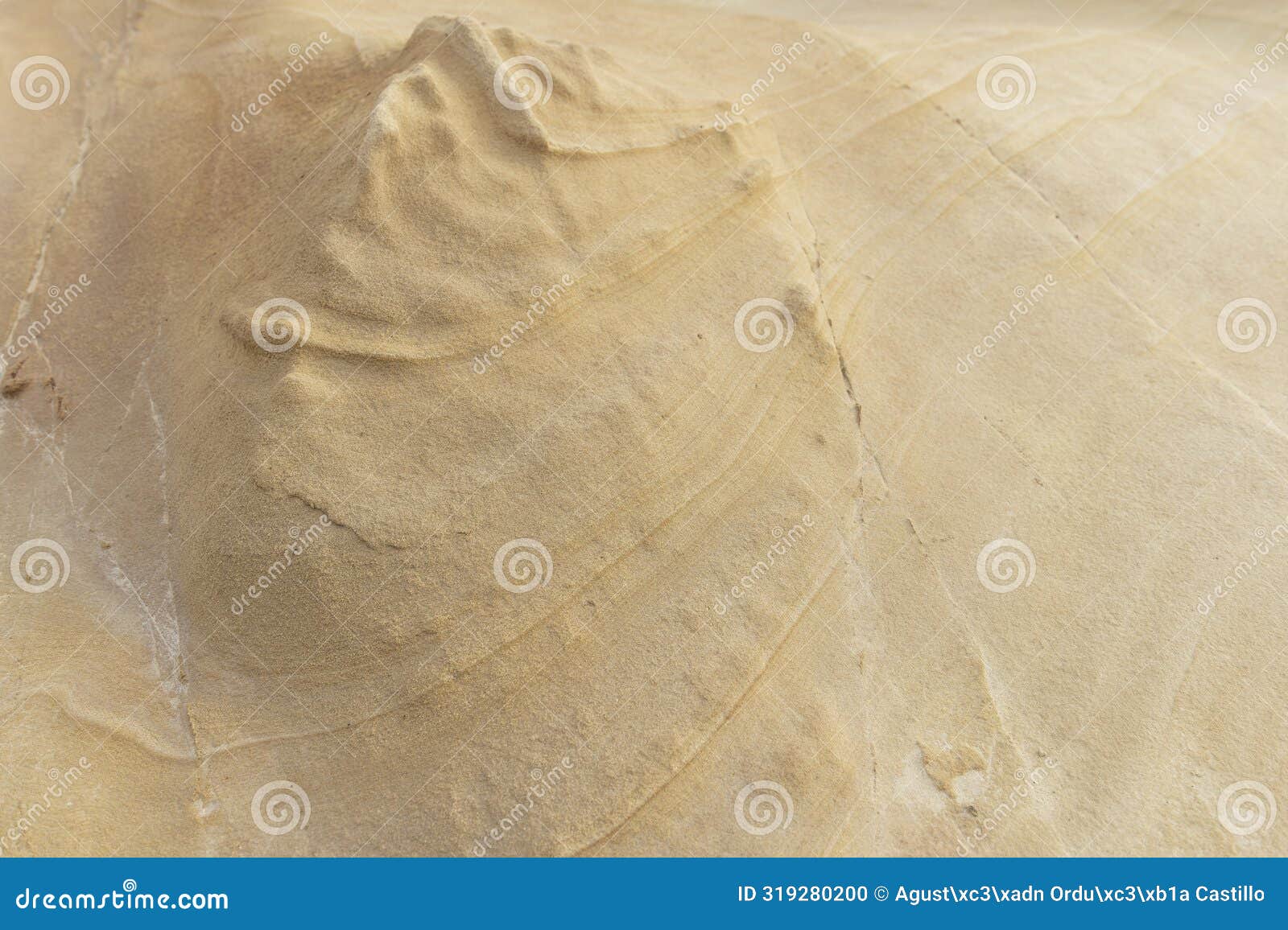 Smooth Sandstone Surface with Gentle Erosion Patterns Stock Photo ...
