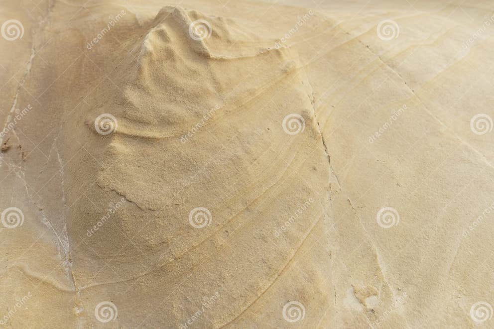 Smooth Sandstone Surface with Gentle Erosion Patterns Stock Photo ...