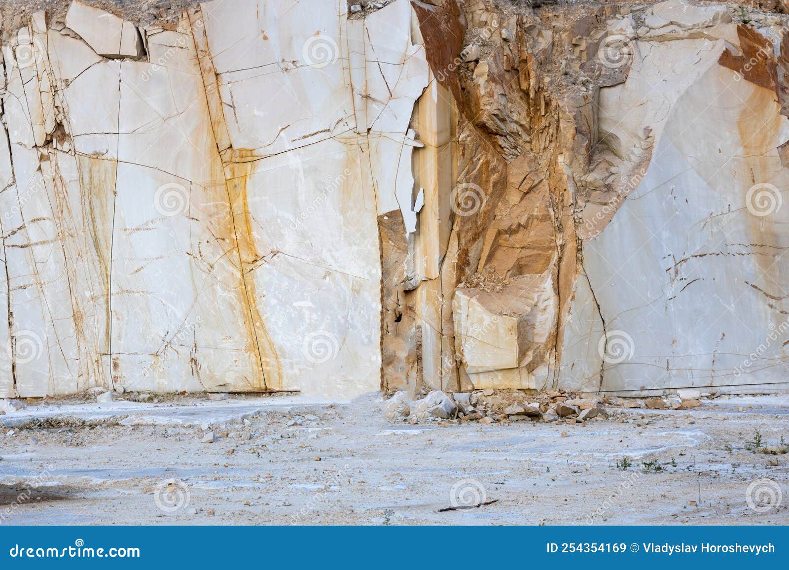 Smooth Sandy Rocks of Orange Color, Sand Quarry Stock Image - Image of ...