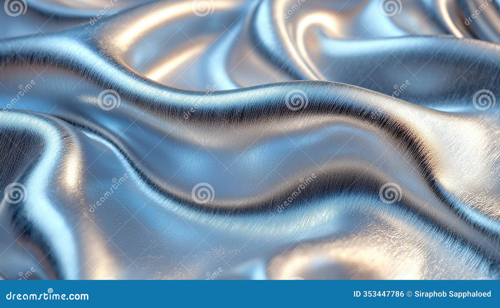 Smooth Satin Texture with Subtle Folds in Shimmering Silver Fabric ...