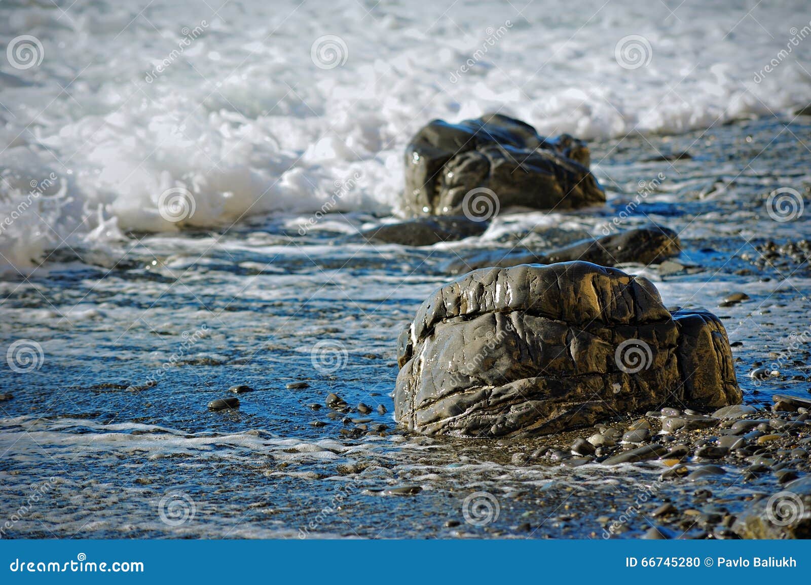 Smooth Sea Stones on the Beach Stock Photo - Image of pebbles, grey ...