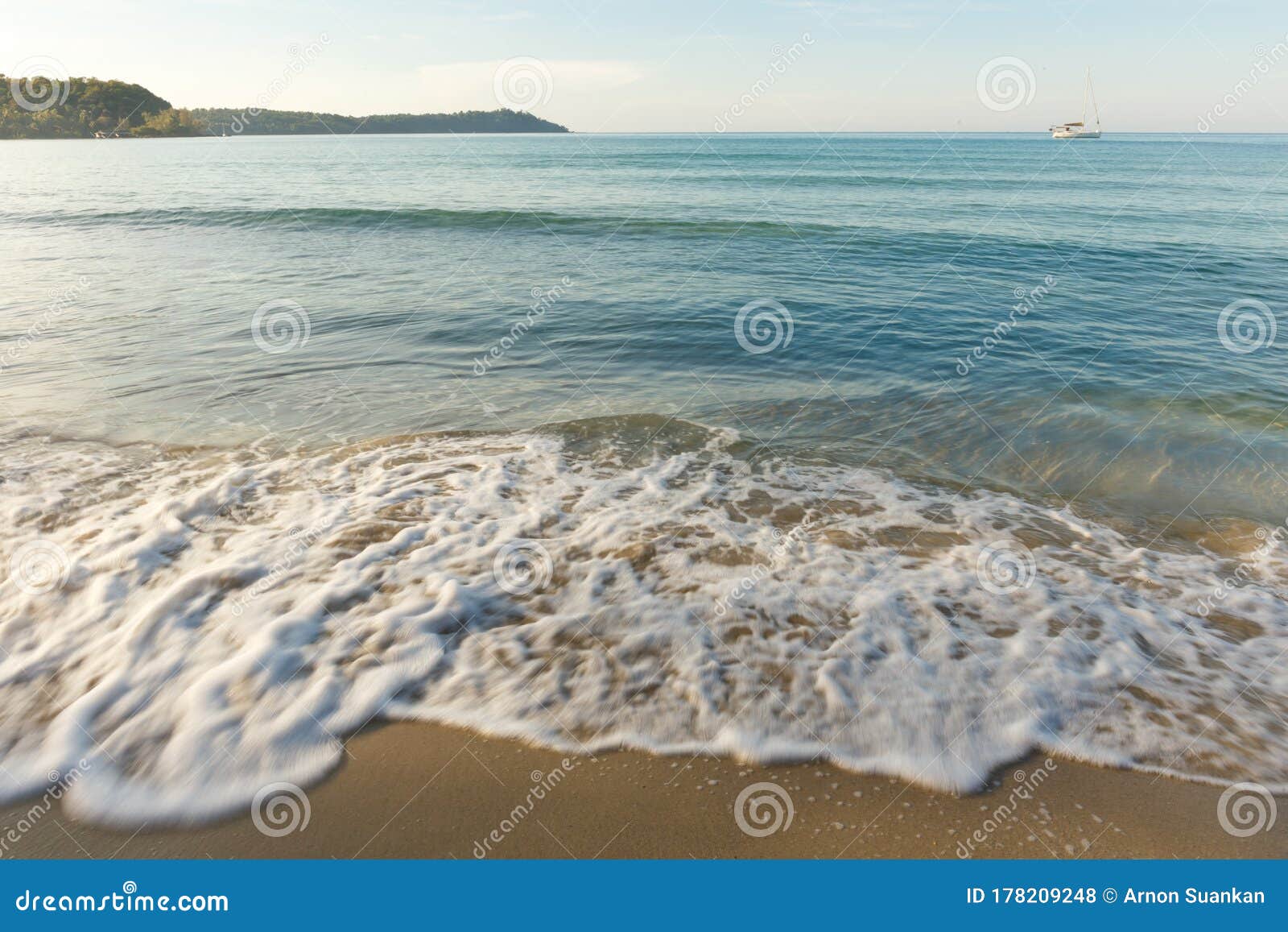 Smooth of sea wave stock photo. Image of background - 178209248