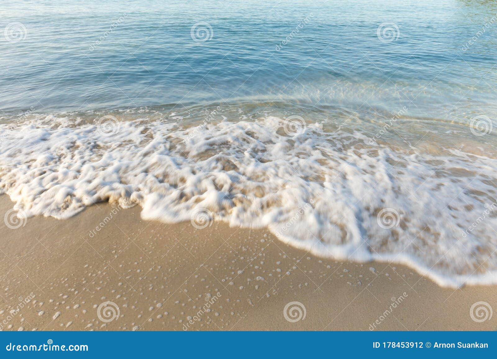 Smooth of sea wave stock photo. Image of liquid, beach - 178453912
