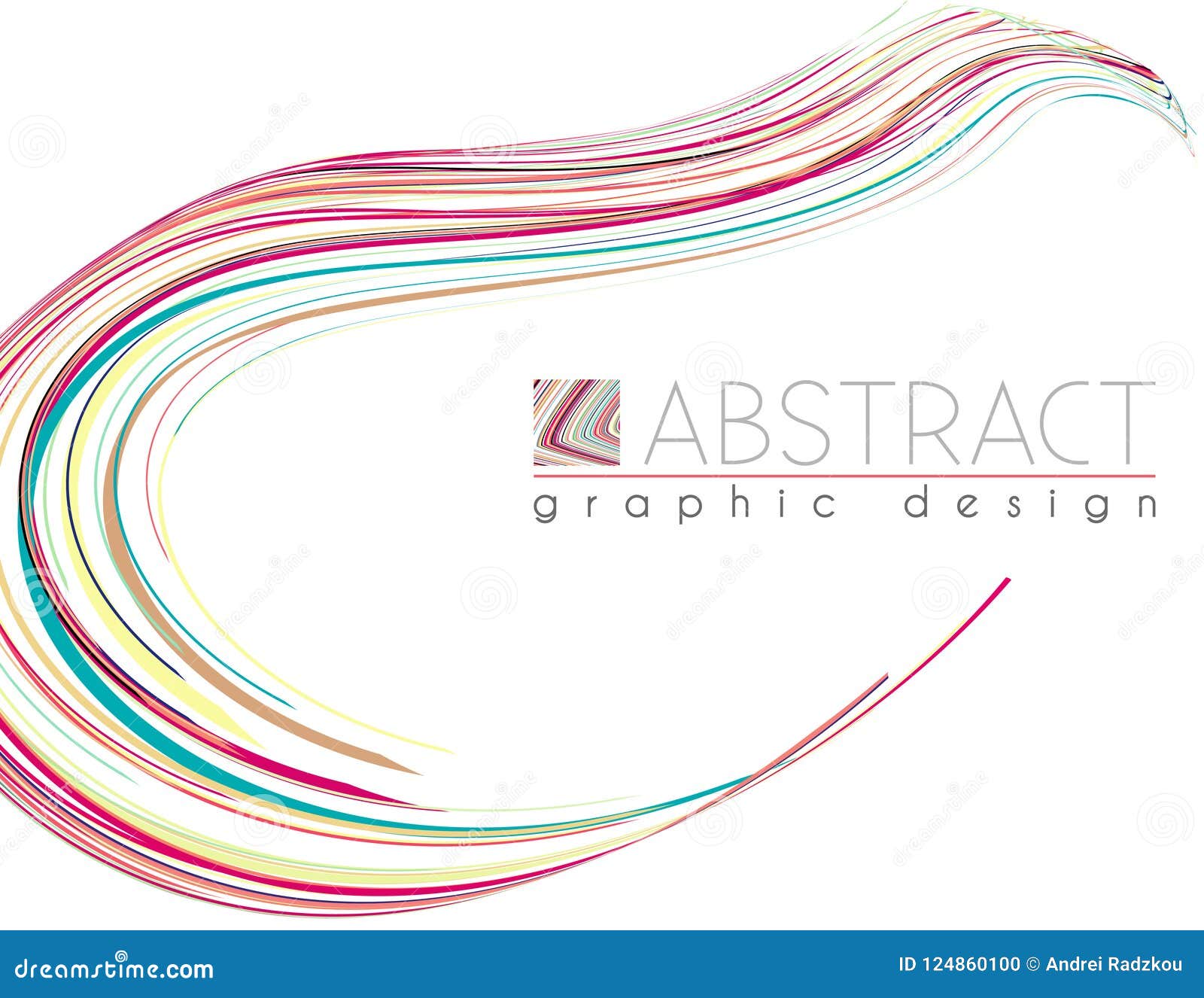 Smooth Shape. Template with Particolored Thin Stripes. Vector Stock ...