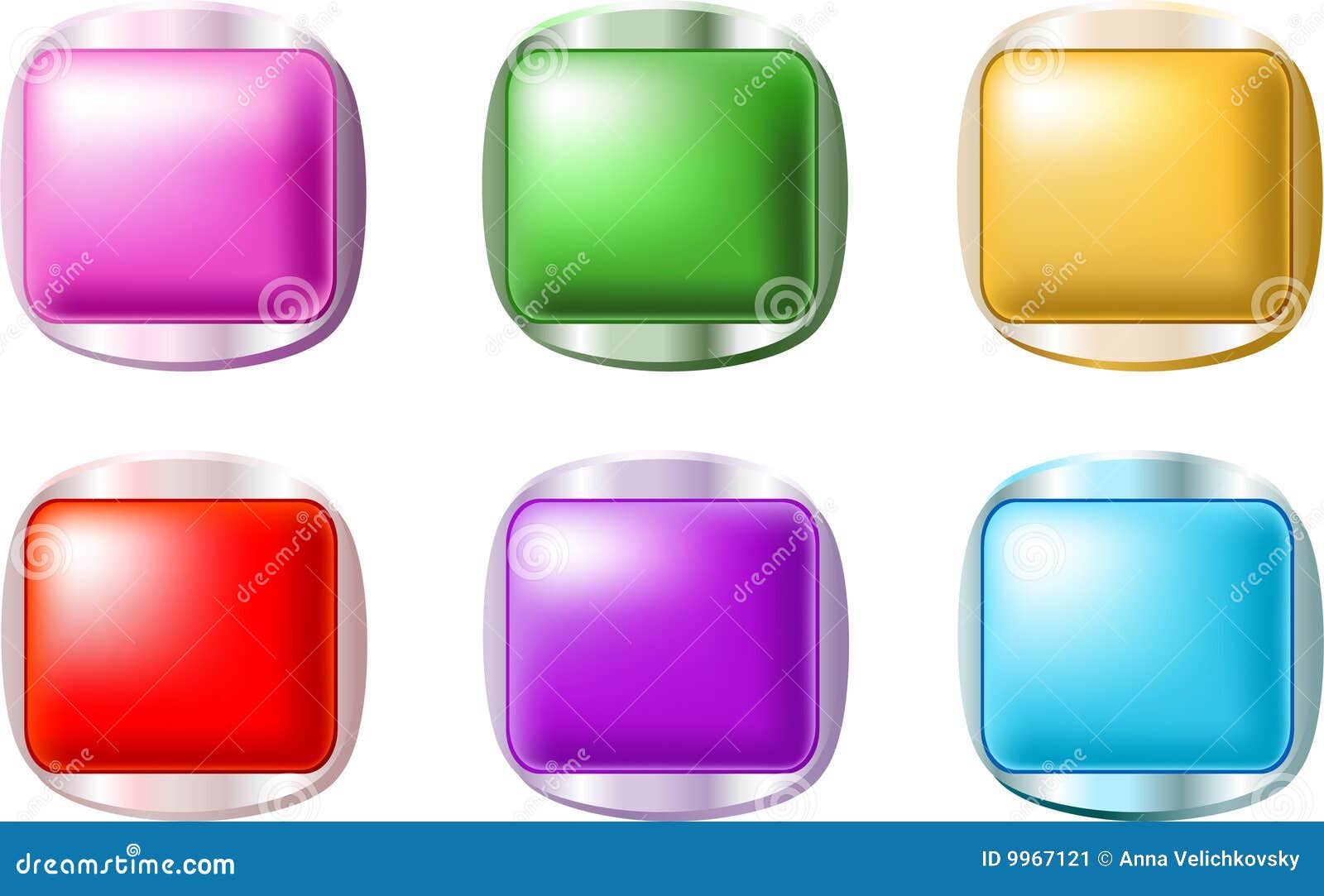 Shiny Buttons In Different Colours Vector Illustration | CartoonDealer ...