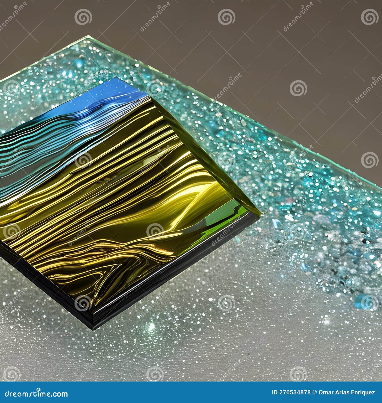 A Smooth and Shiny Interpretation of a Gemstone, with Reflective ...