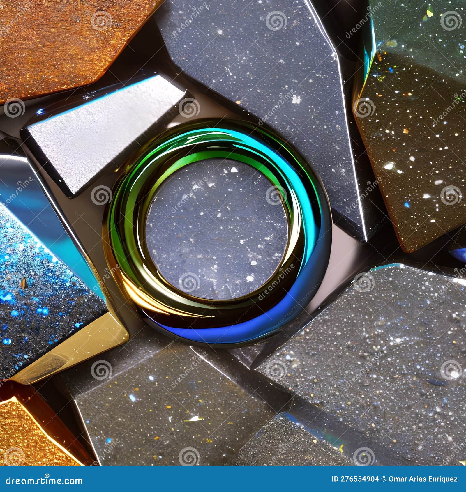 A Smooth and Shiny Interpretation of a Gemstone, with Reflective ...