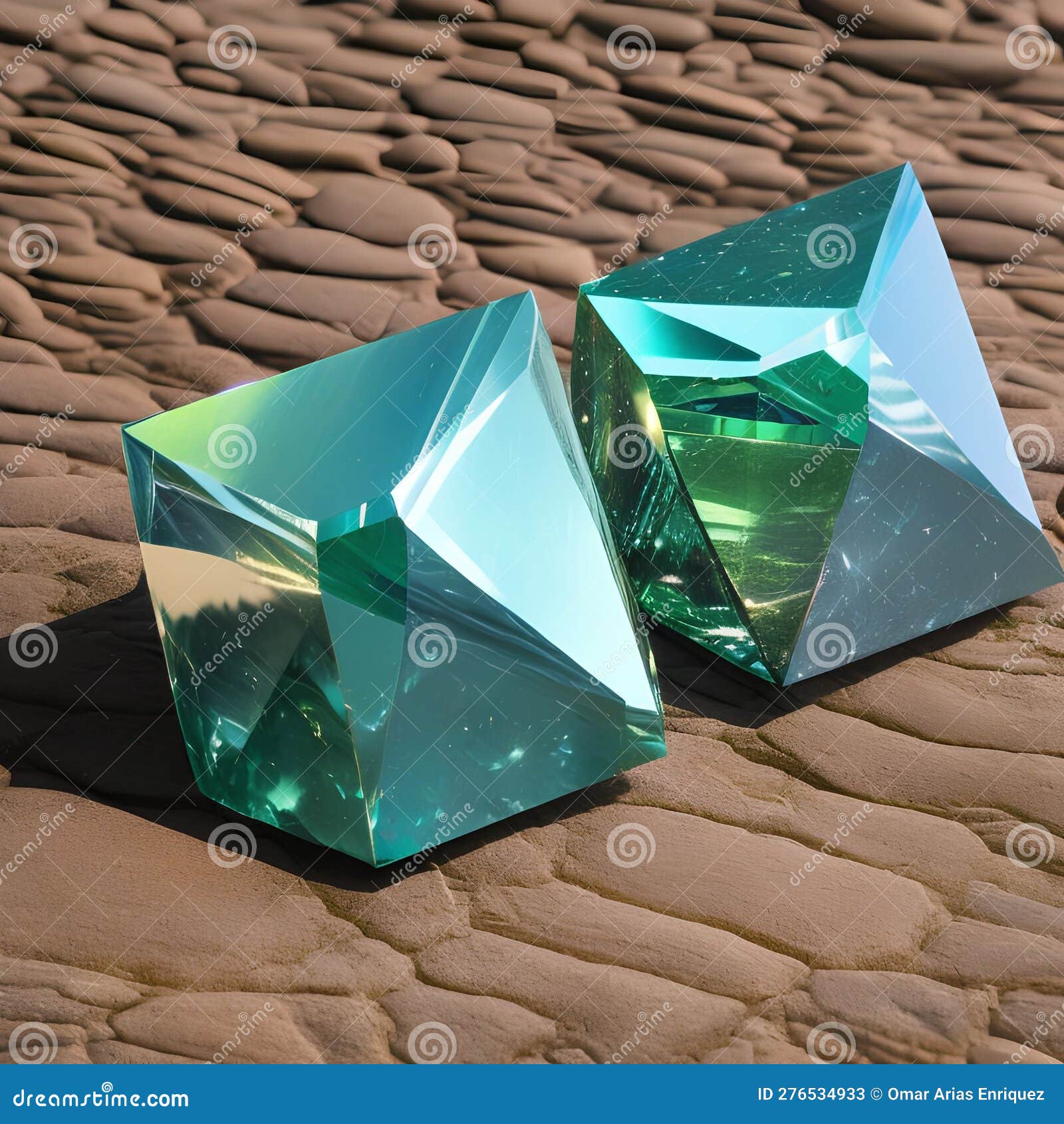 A Smooth and Shiny Interpretation of a Gemstone, with Reflective ...